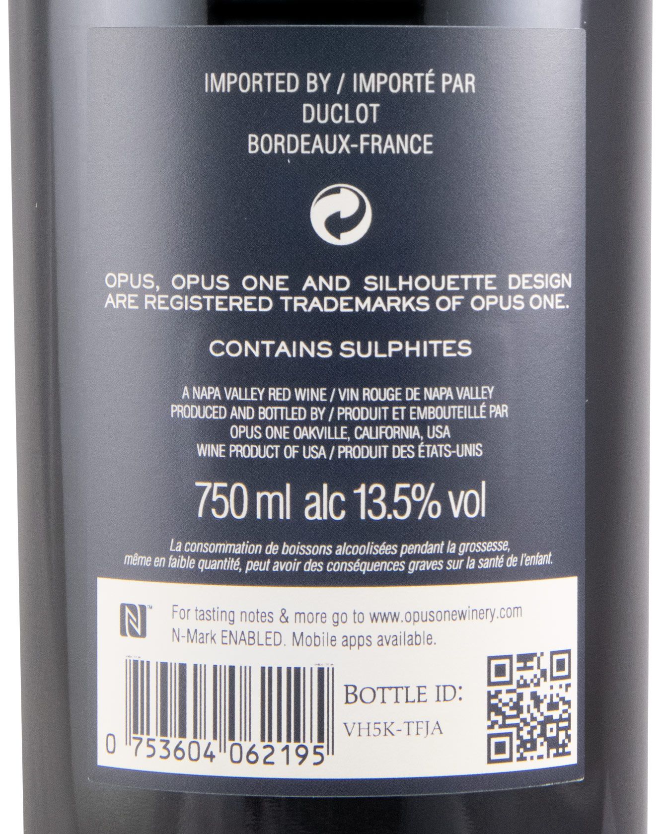 2019 Opus One Napa Valley tinto
