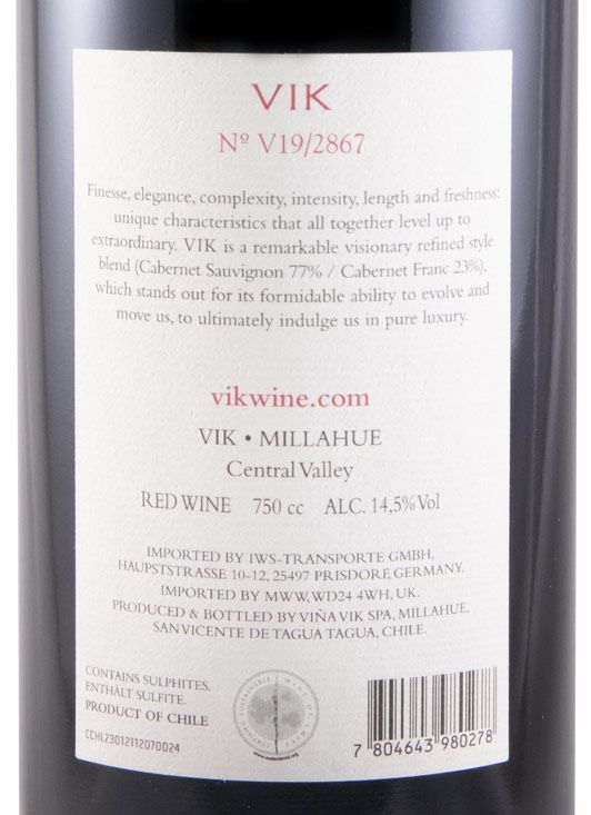 2019 VIK Millahue tinto