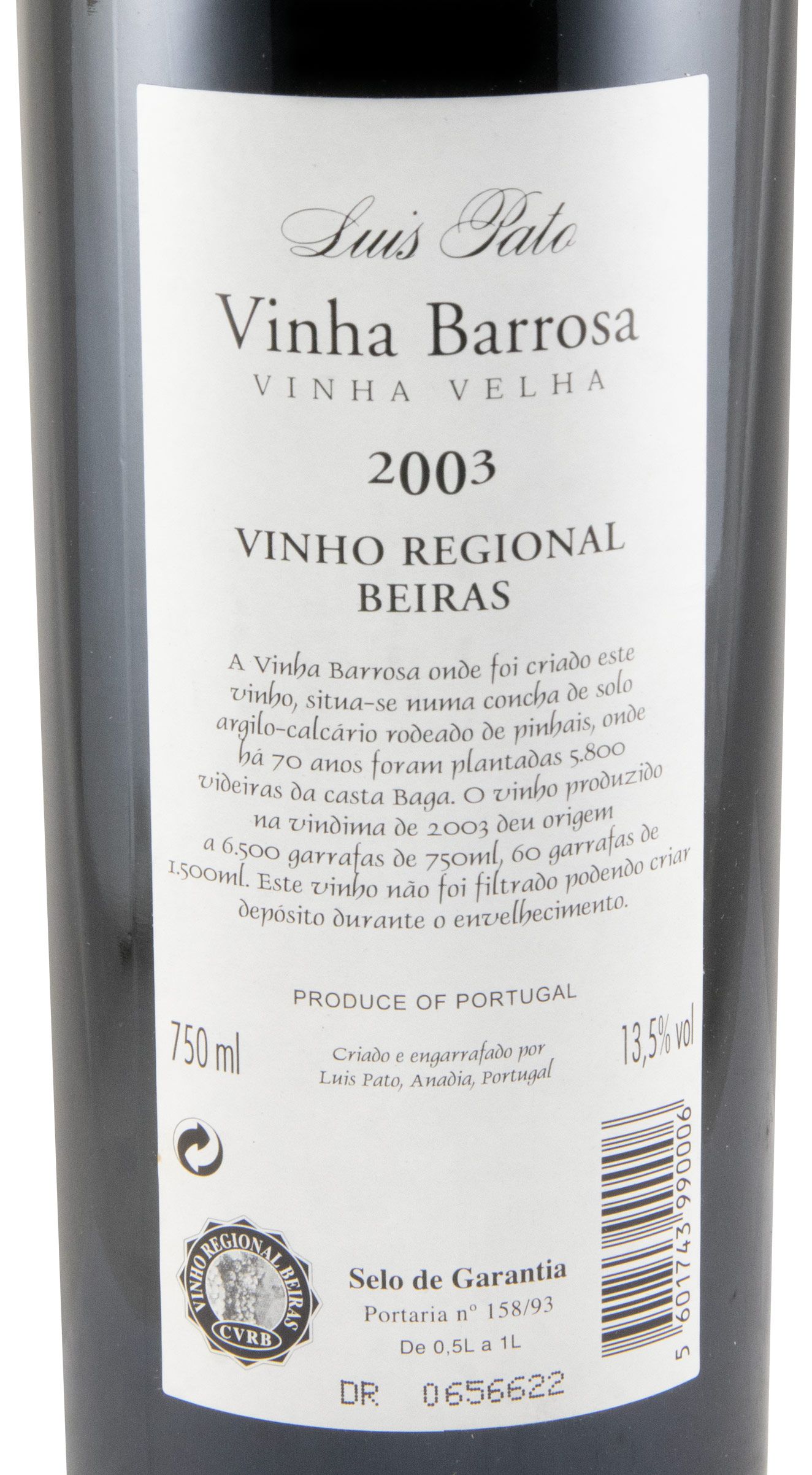 2003 Luís Pato Vinha Barrosa tinto