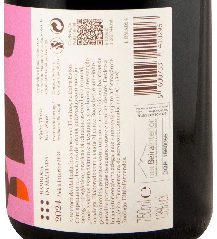 2024 Barroca da Malhada Alicante Bouschet tinto