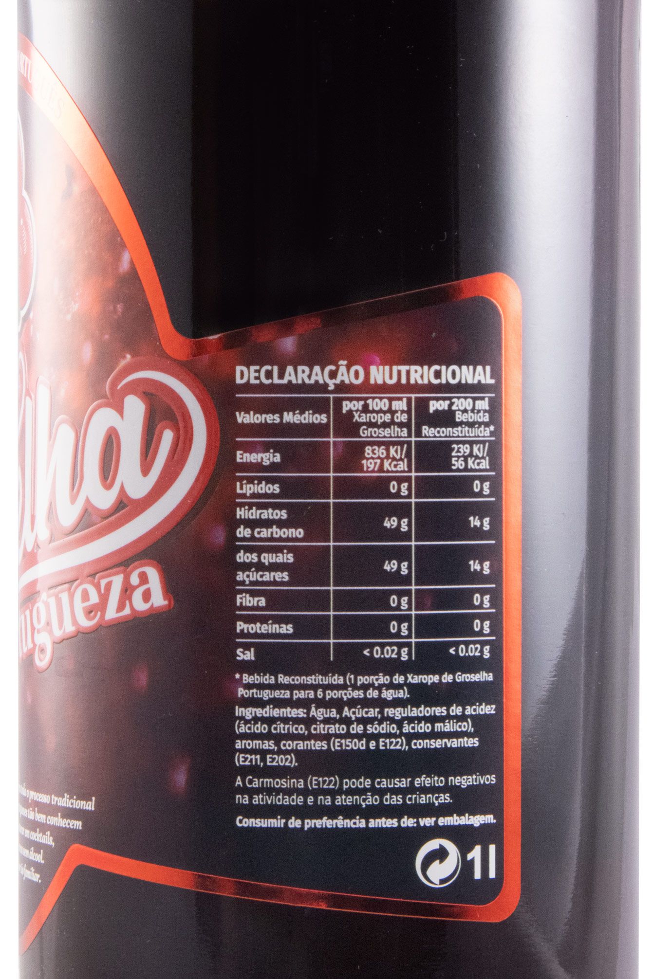 Xarope Groselha Portugueza 1L