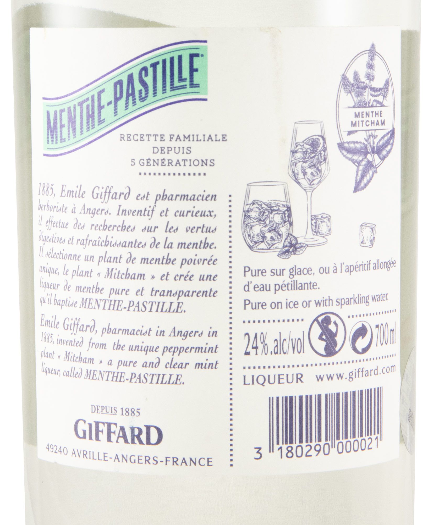 Licor Menthe-Pastille Giffard 1L