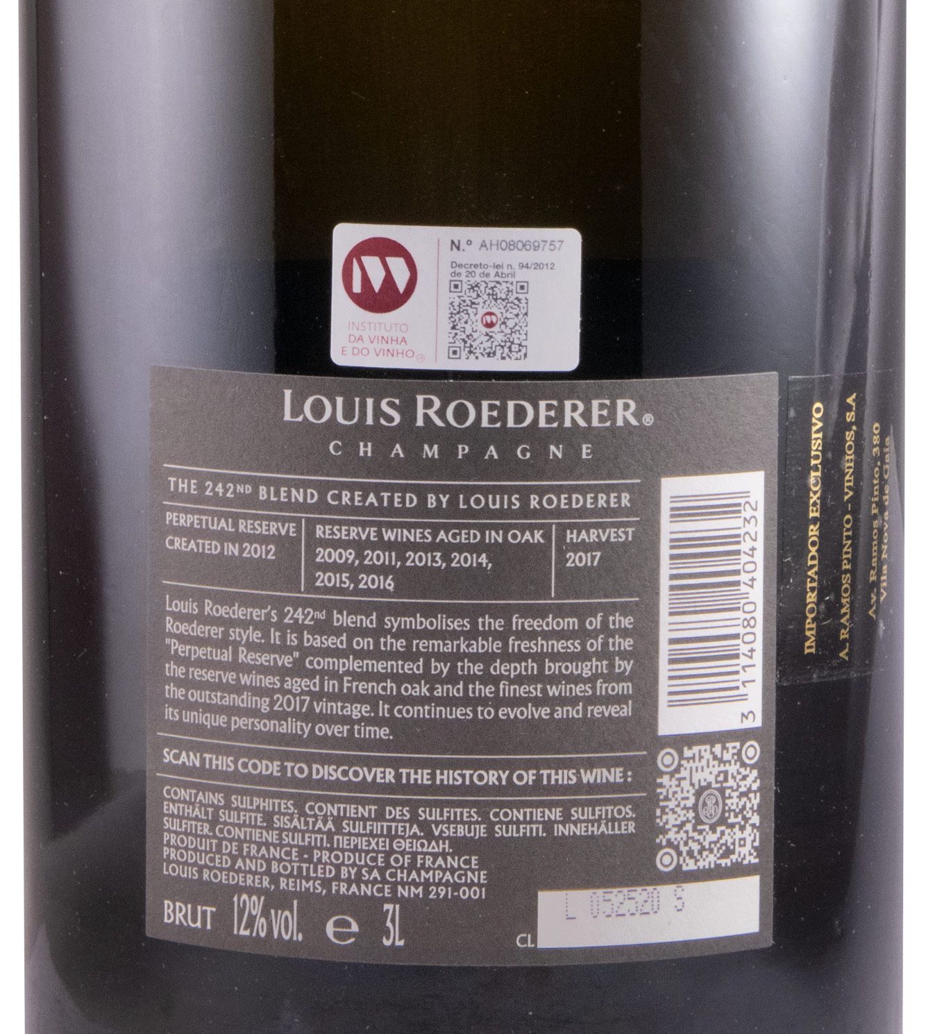 Champagne Louis Roederer Collection 242 Bruto 3L
