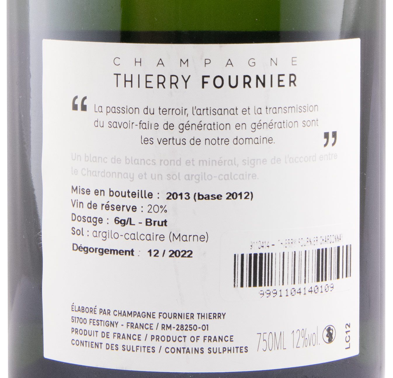 Champagne Thierry Fournier Chardonnay Brut