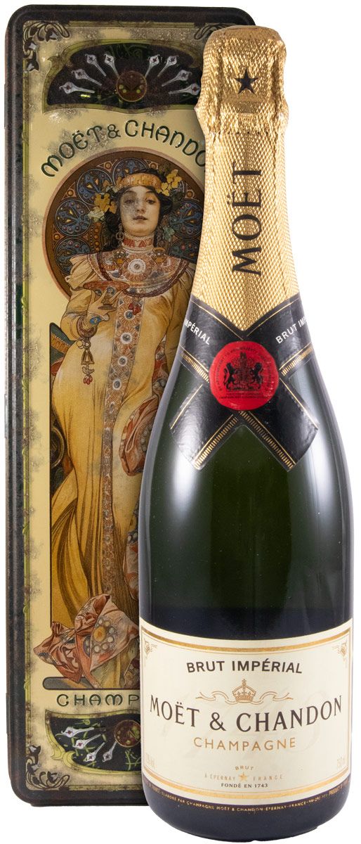 Champagne Moët & Chandon Impérial Bruto c/Caixa Lata (rótulo antigo)