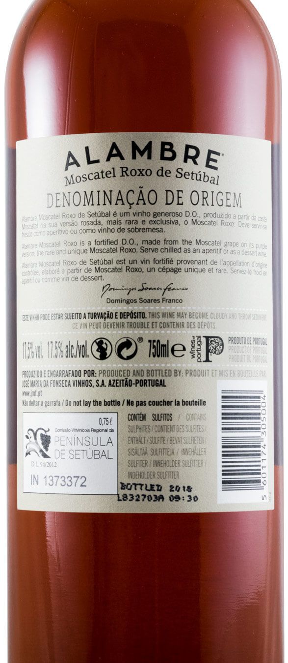 Moscatel Roxo de Setúbal José Maria da Fonseca Alambre 5 anos