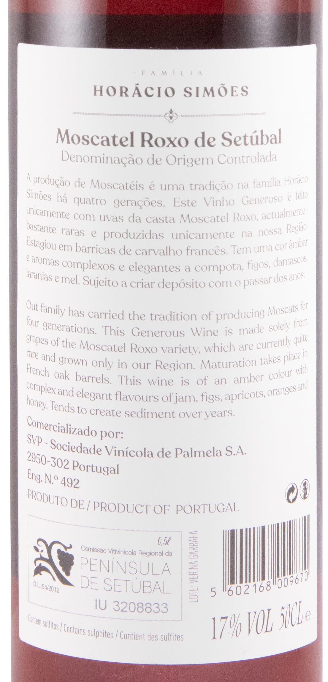 2020 Moscatel Roxo de Setúbal Horácio Simões 50cl