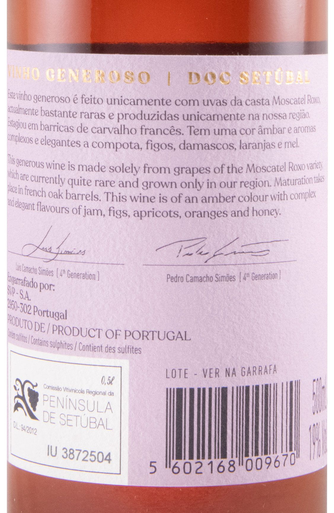 Moscatel Roxo de Setúbal Horácio Simões 50cl
