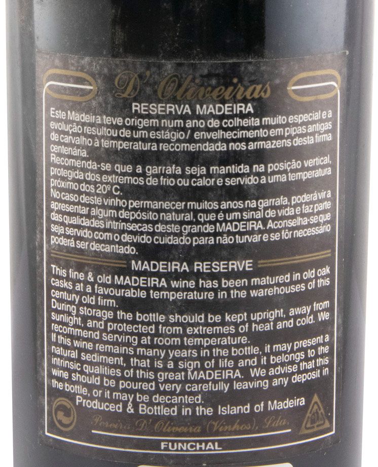 1890 Madeira D'Oliveiras Verdelho Reserva