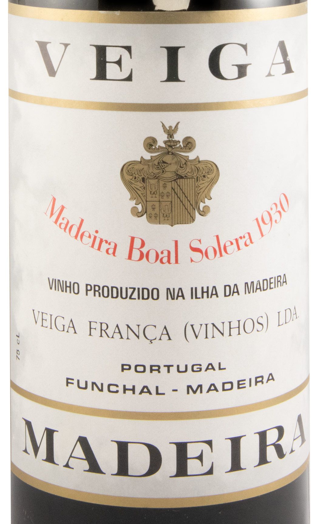 1930 Madeira Veiga França Boal Solera (paper label)