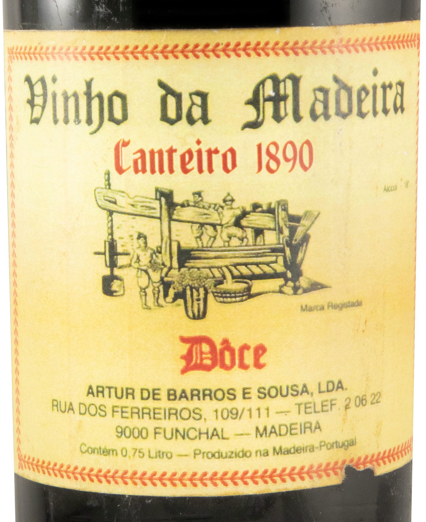 1890 Madeira Artur Barros e Sousa Canteiro Sweet